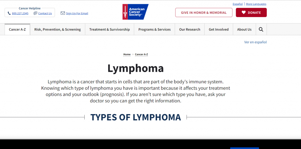 Lymphoma Diagnosis, Treatment, and Support