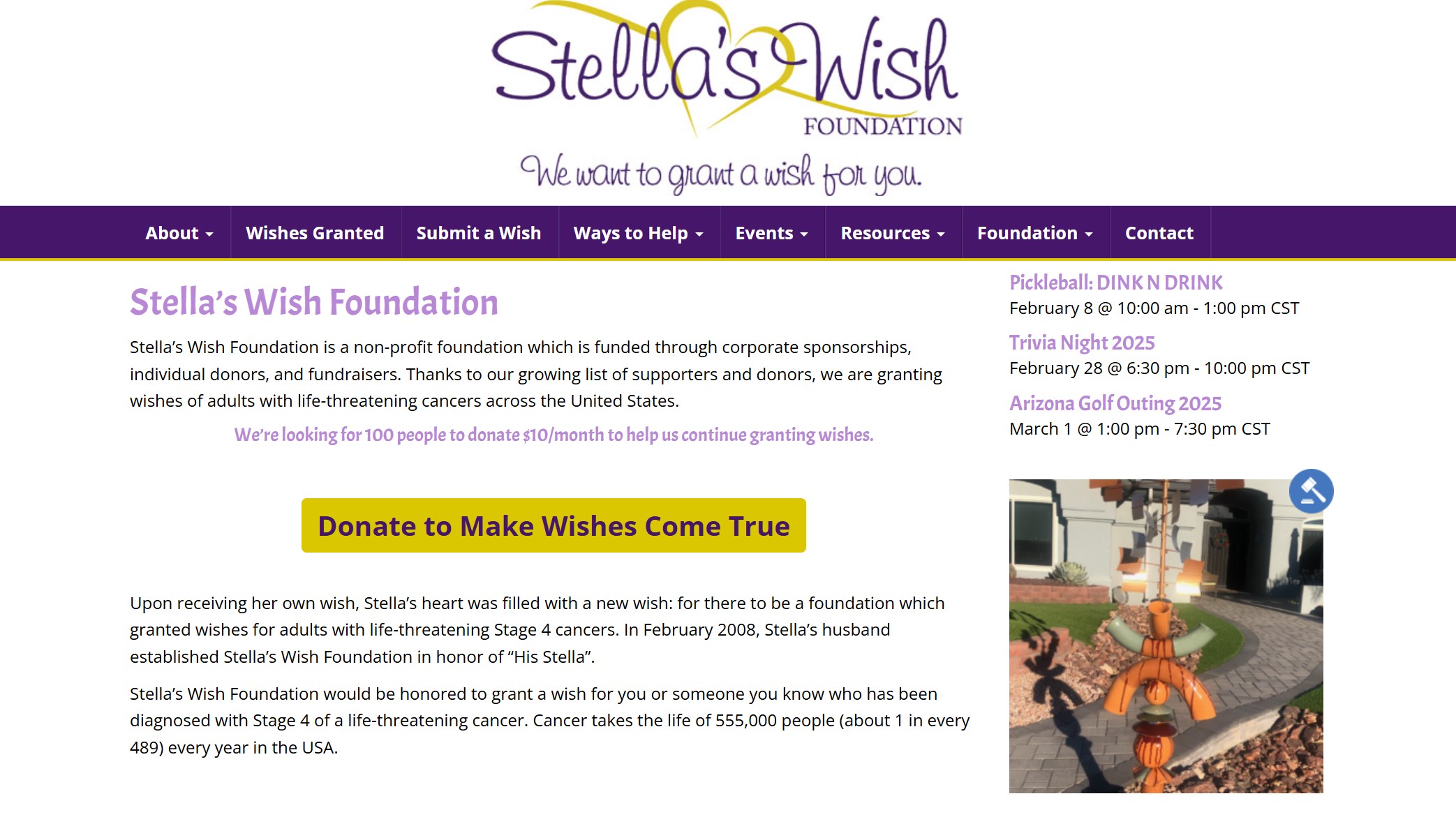 Make a Wish Programs for Adults